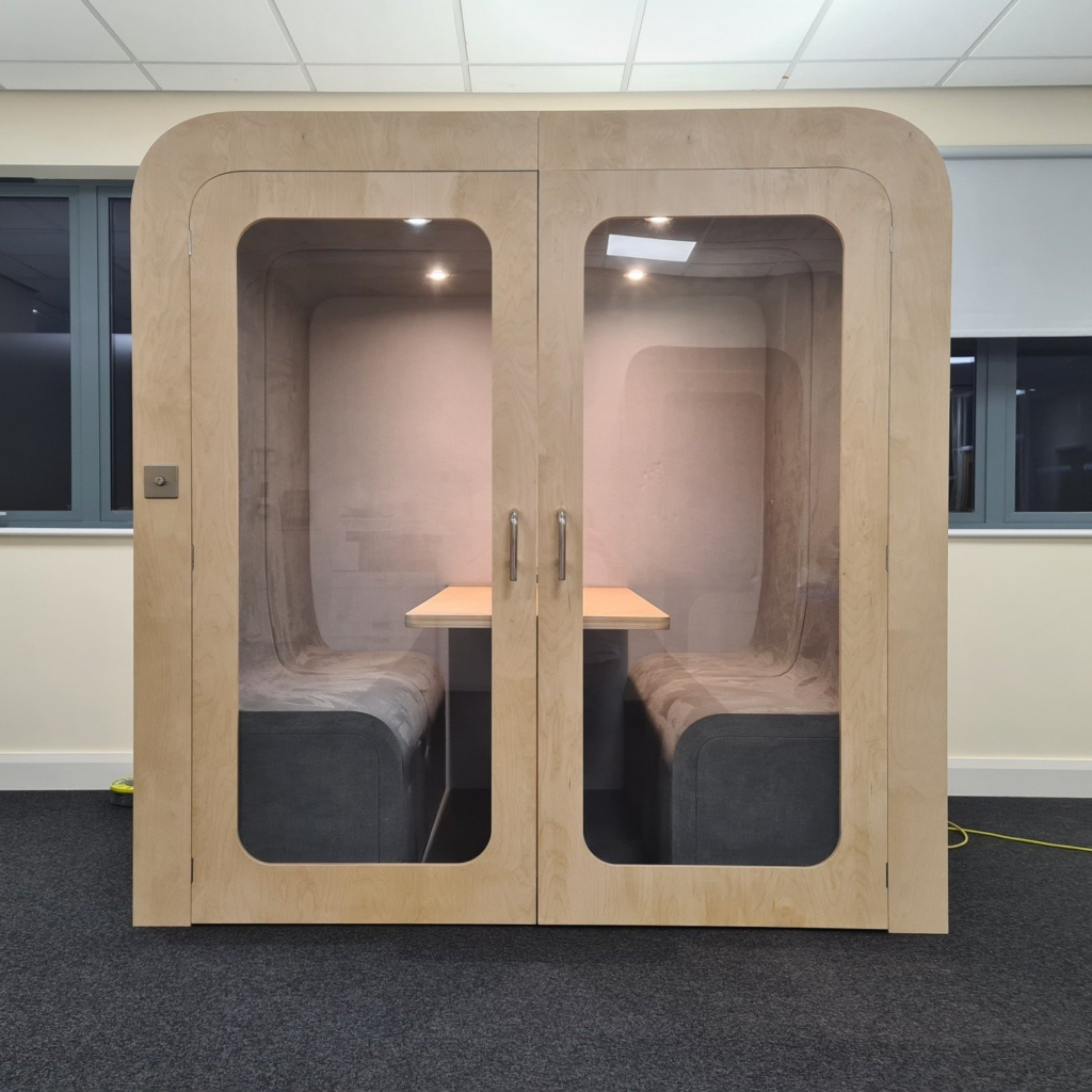 Timber Double Phone Booth - Office Pods & Booths
